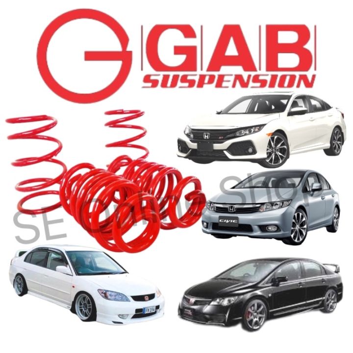Original GAB Sport Spring Lowered Spring Honda Civic FC 1.5 Turbo,FC 1. ...