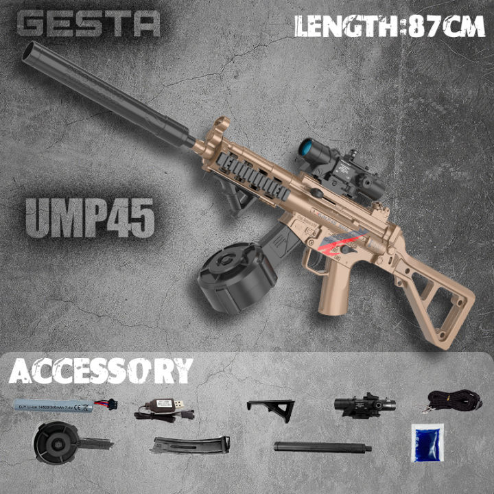 Riffle UMP45 AUTO/SEMI/MANUAL Gel Blaster Toy Gun For Adult Pellete Gun ...
