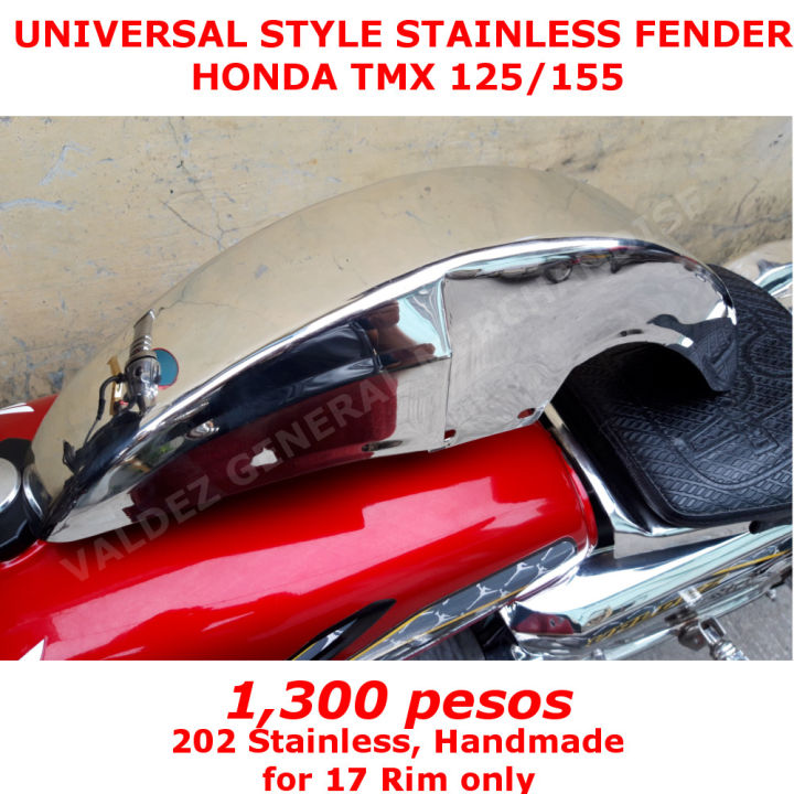 Honda TMX 125 & TMX 155 DOLPHIN style Front Fender Stainless, Tapalodo ...