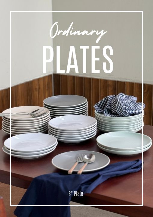 จานชามเซรามิค จานเซรามิค จานข้าว Ordinary Plates | Lazada.co.th