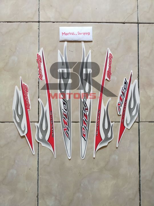 STICKER STRIPING FULL SET LIST BODY MOTOR MIO SPORTY SMILE MIO API 2006 ...