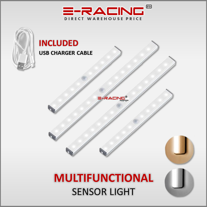 Multi-functional Rechargeable Induction Sensor Light IR Infrared Motion ...