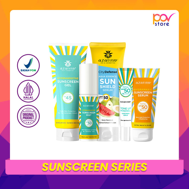 Azarine Sunscreen SERIES - Sunscreen Gel - Sun Shield Serum - Sunscreen ...