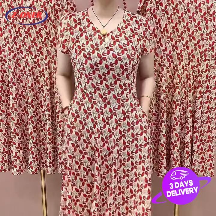 Z-ONER Women's Dresses New Style Printed Large Size Dress A-Line ...