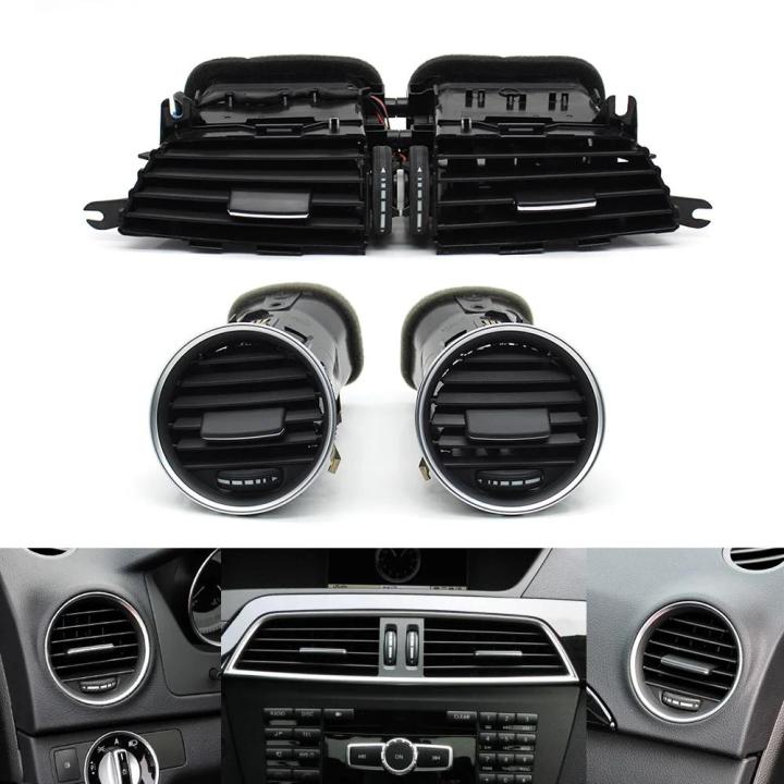 ภาพใหญ่: ชุดแดชบอร์ดด้านหน้าซ้ายและขวาประกอบกระจังหน้าสำหรับ Mercedes ...