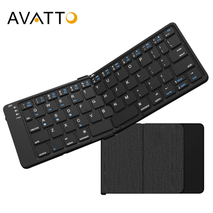 AVATTO Portable Wireless Bluetooth 5.1 Folding keyboard Sync Up to 3 ... AVATTO Portable Wireless Bluetooth 5.1 Folding keyboard Sync Up to 3 ...