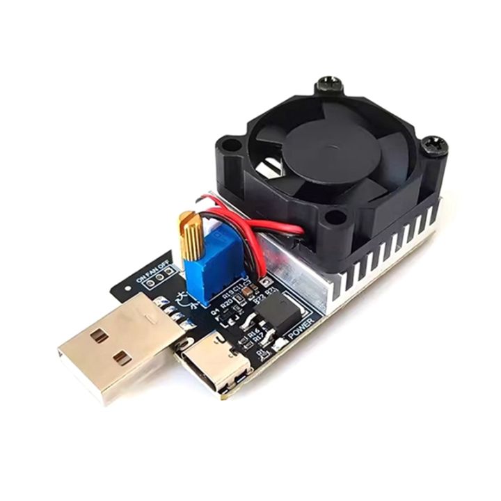 DC 3.7-20V 3A 25W Load Tester Electronic Test Resistor Module USB&Type ...