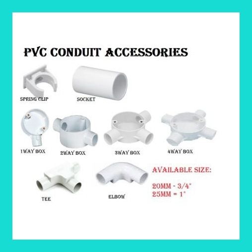 PVC CONDUIT PIPE PITTING BOX ACCERSSORIES 20MM 25MM ONESPARK | Lazada