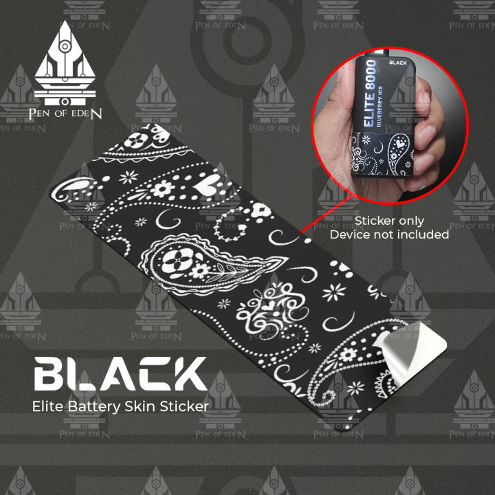 Black Bandana Skin Sticker for Black Elite Battery | Lazada PH