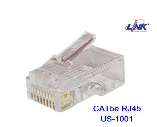 Link US-1001 หัวตัวผู้ CAT5E, RJ45 Modular Plug, (10 ชิ้น/แพ็ค) | Lazada.co.th