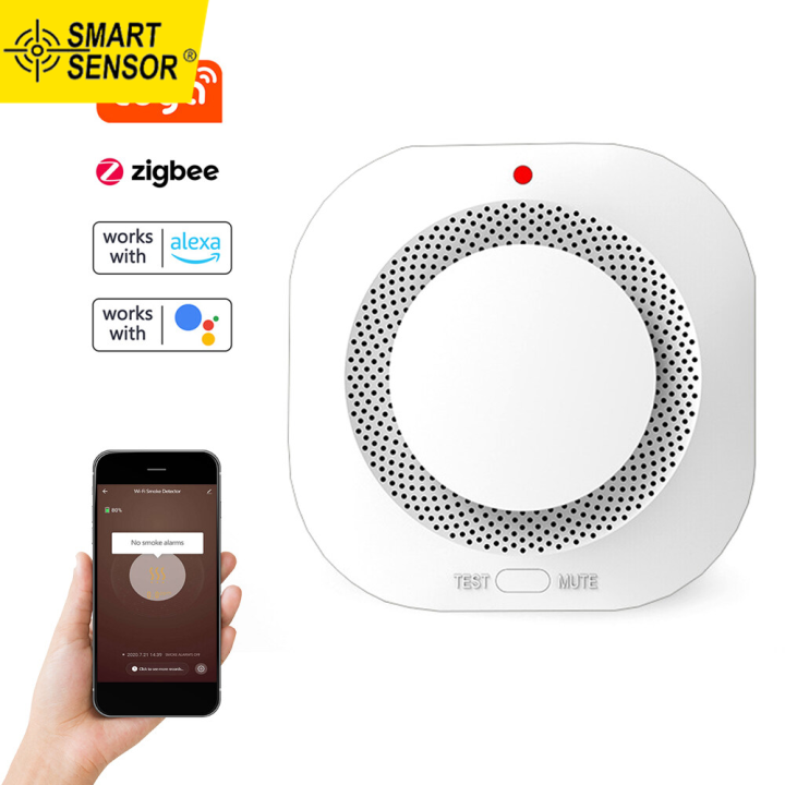 Smart Sensor Tuya Zigbee Intelligent Wireless Smoke Detection Device ...