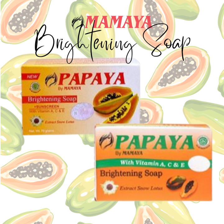 [PAPAYA] By Mamaya Brightening Soap 70gr & 135gr - Sabun Batang Wajah - Sabun Pencerah | Lazada ...