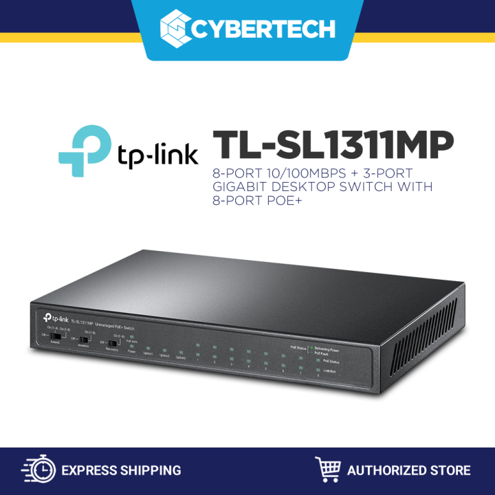 Cybertech TP-Link TL-SL1311MP 8-Port 10/100Mbps + 3-Port Gigabit ...