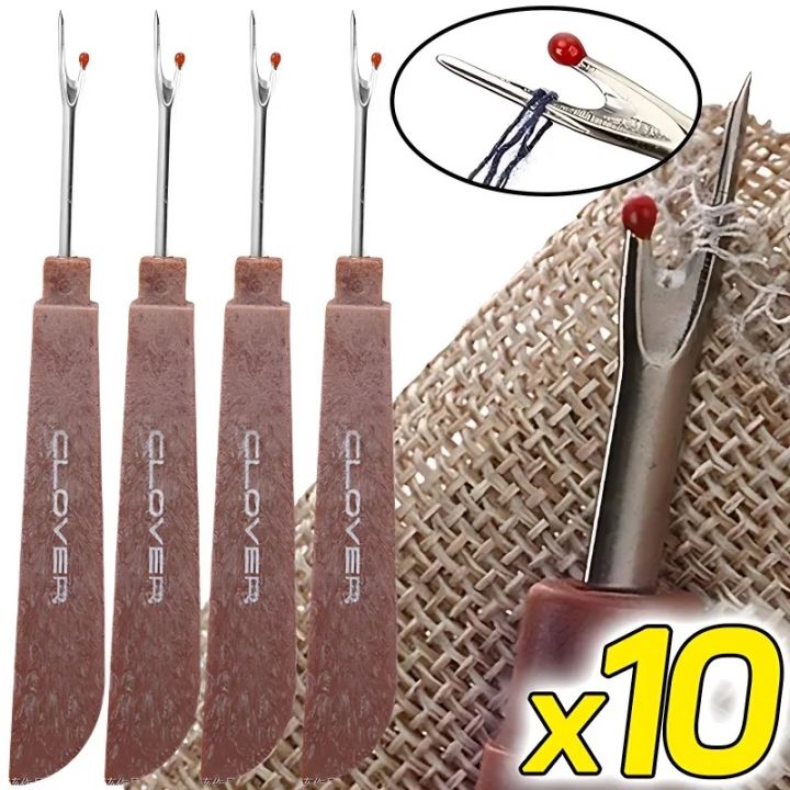 10Pcs Plastic Handle Craft Thread Cutter Seam Ripper Stitch Unpicker ...