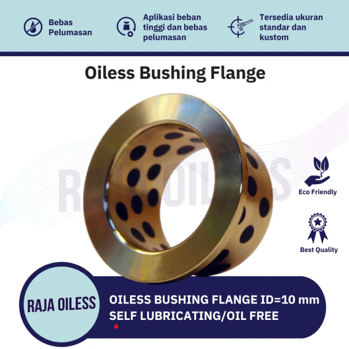 Oiless / Oilless / Oiles Bushing Flange ID =10mm self lubricating ...
