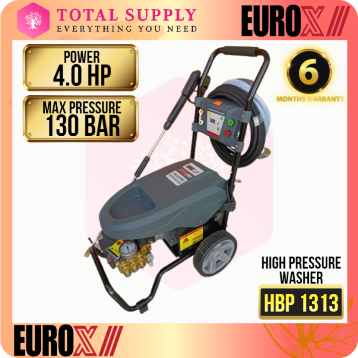 HBP1212 / HBP1313 EUROX 3HP High Pressure Washer 130bar 2.2kW 1450rpm HEAVY DUTY INDUSTRIAL COLD ...