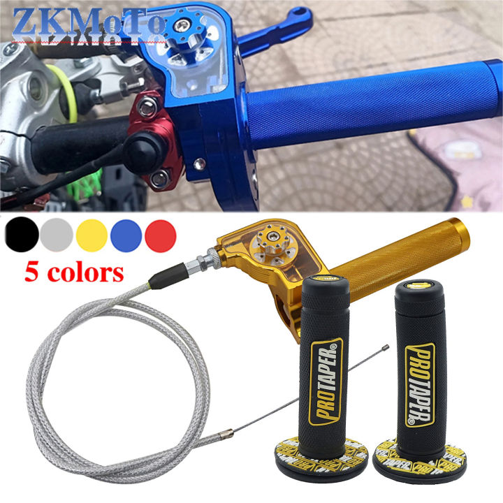 CNC Aluminum Motorcycle 22mm Throttle Grips Settle Twist Gas Throttle ...