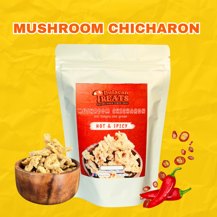Mushroom Chicharon- HOT & SPICY- 50g/100g/150g/250g | Lazada PH