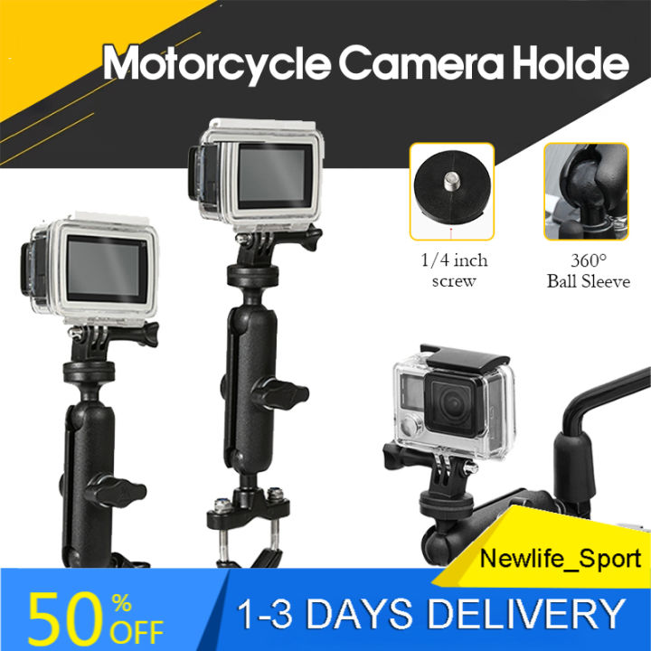 Action Camera Holder for Motorcycle Gopro Bracket 360° Rotation SP118 ...