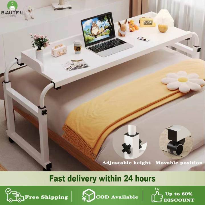 【On Hand】Adjustable Cross Bed Laptop Table Removable Bed Lazy Desk ...