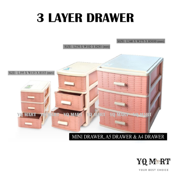 3 LAYER DRAWER/A4 DRAWER/ STORAGE BOX | Lazada