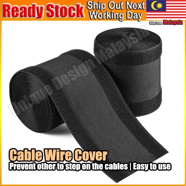 3M 1M Cable Cover Grip Strip Floor Protect Cords Step Hall Way ...