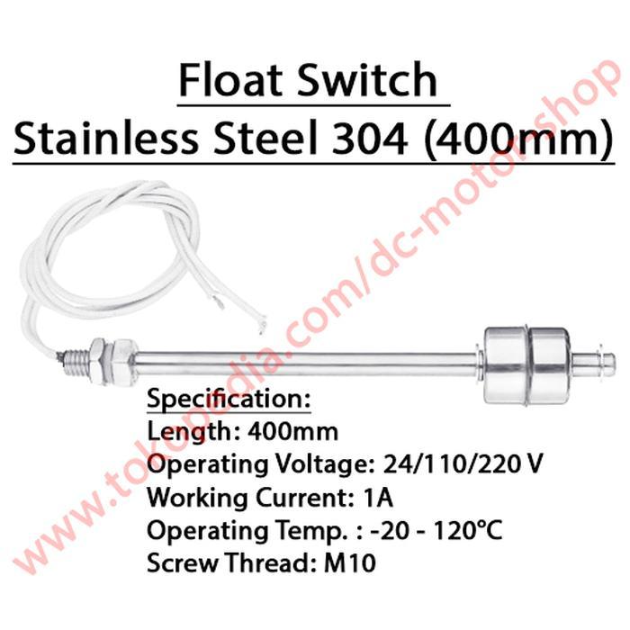 Float Switch Stainless Steel 400mm Liquid Water Level Sensor Arduino | Lazada Indonesia