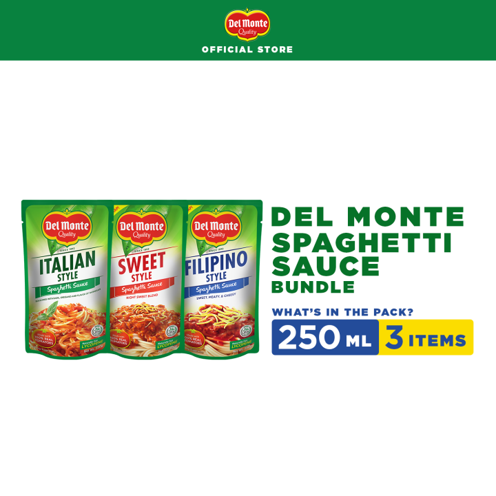 DEL MONTE Spaghetti Sauce Trio Bundle x 3 items (Del Monte Italian ...