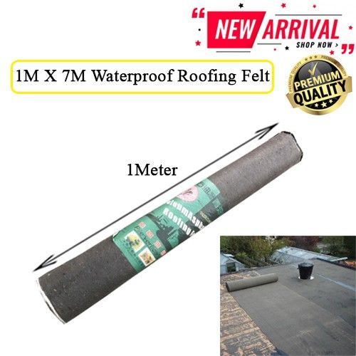 1M X 7M Waterproof Roofing Felt Underground Protection House black ...
