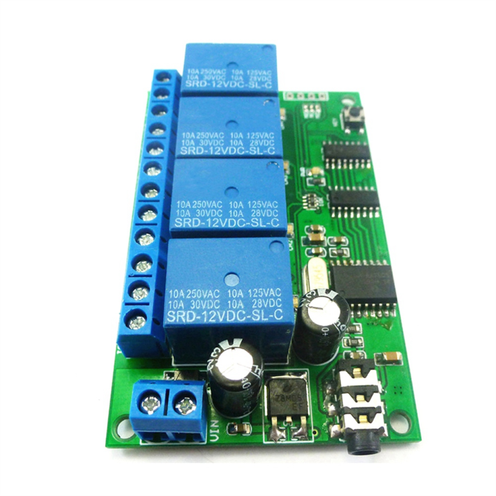 AD22B04 4 Channel Relay DTMF Tone Signal Decoder Remote Control Relay ...