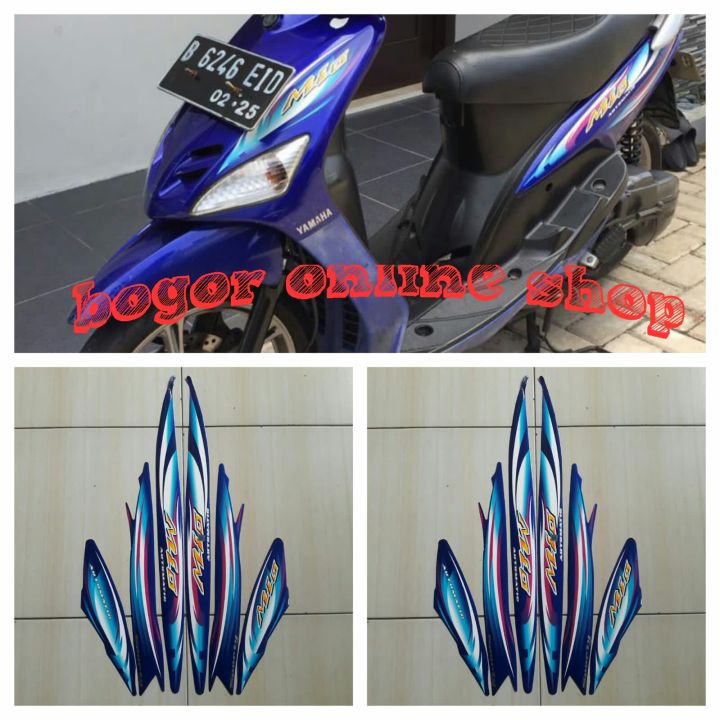 Sticker motor / striping yamaha Mio sporty 2007 Biru | Lazada Indonesia