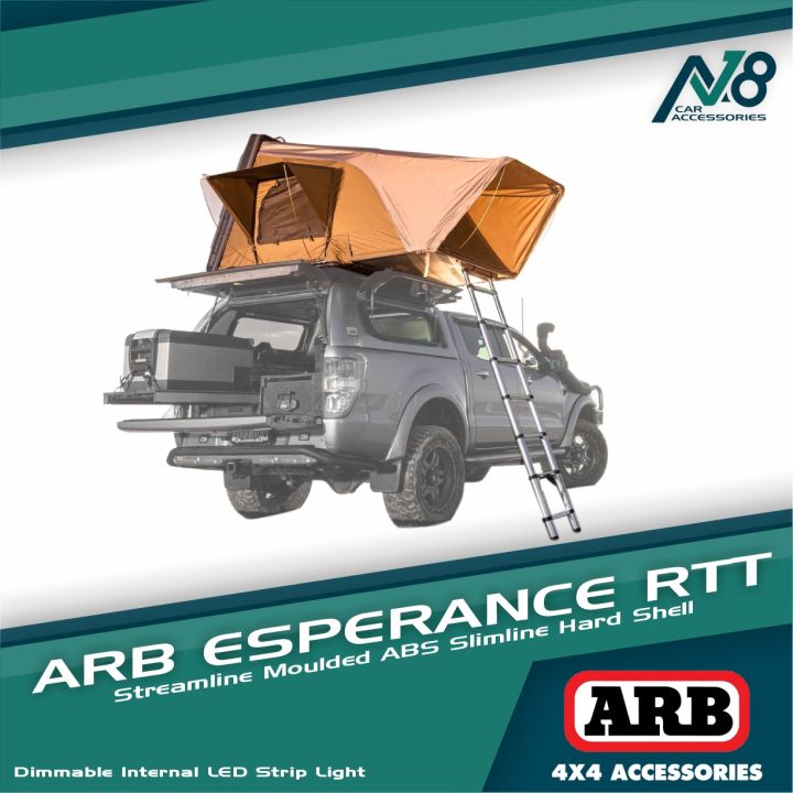 ARB Esperance Roof Top Tent Hard Shell with Anodized Retractable Ladder ...