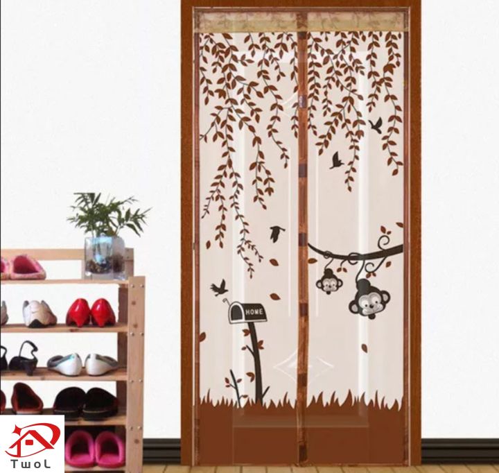 TwoL 100x210 CM Magnetic Screen Door, Magnetic Door Net Curtain, Anti ...