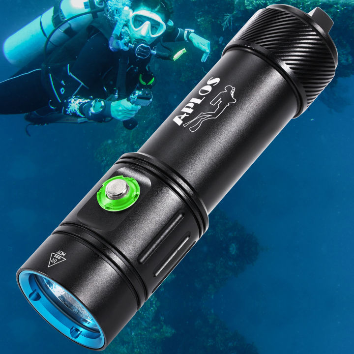 APLOS AP02 Scuba Diving Flashlight, 2500 Lumen Dive Light With 4 Modes ...