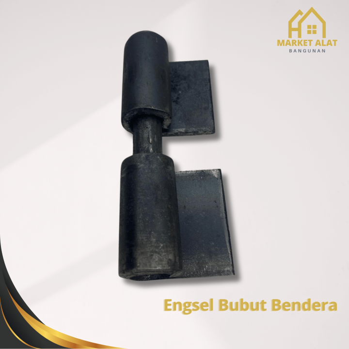 Engsel Bubut Bendera Panjang 8.5 cm 10 cm / Engsel Pintu Besi / Engsel ...