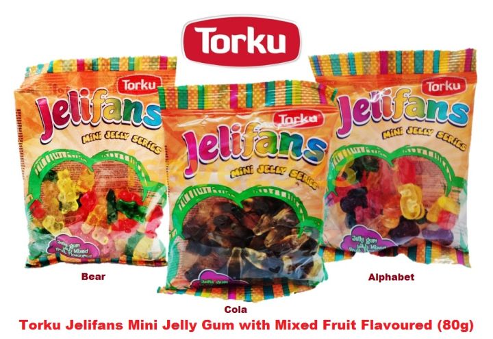 Torku Jelifans Mini Jelly Gum Mixed Fruit Flavoured (80g) - 3 Patterns ...