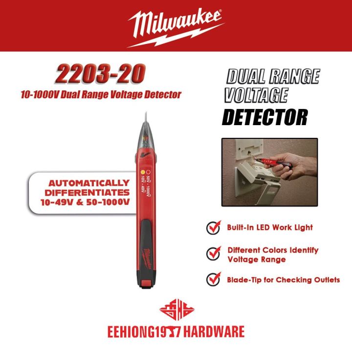 Milwaukee Electrical Tester With Led Milwaukee 2203-20 50 - 1000V ...