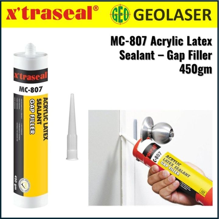X'traseal MC-807 Acrylic Latex Sealant - White Finish Paintable Gap ...