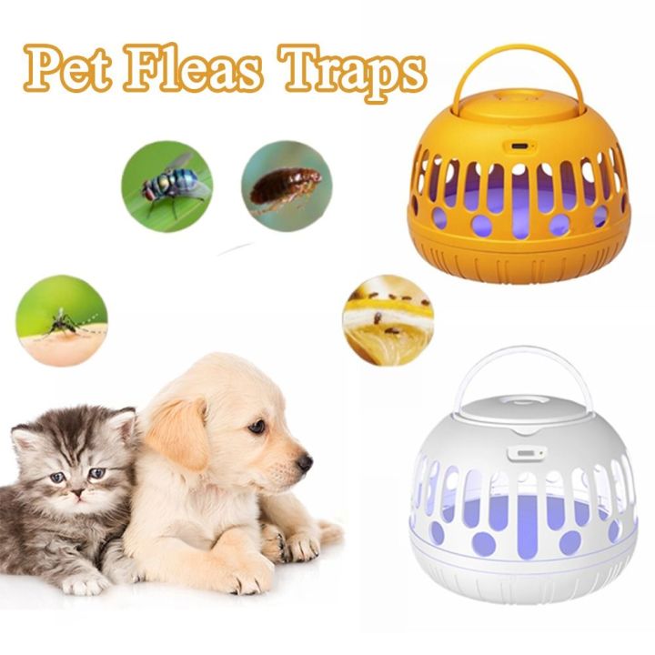 Y7RAN7 LED Light Pet Fleas Traps Non-toxic Type-C Rechargeable ...