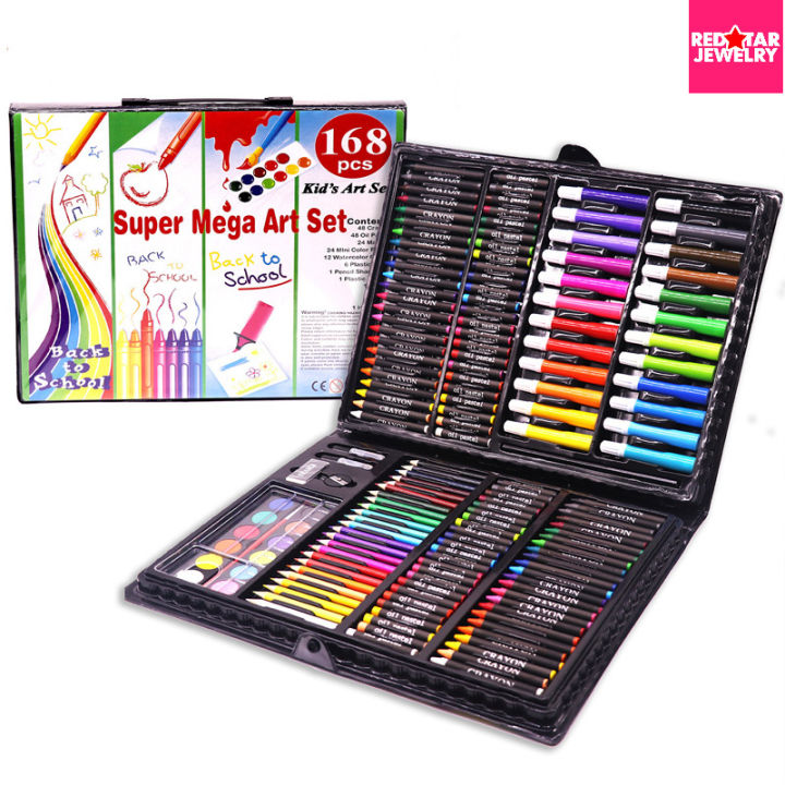 Red Star 168 PCS Kids Super Mega ART Coloring Set | Lazada PH