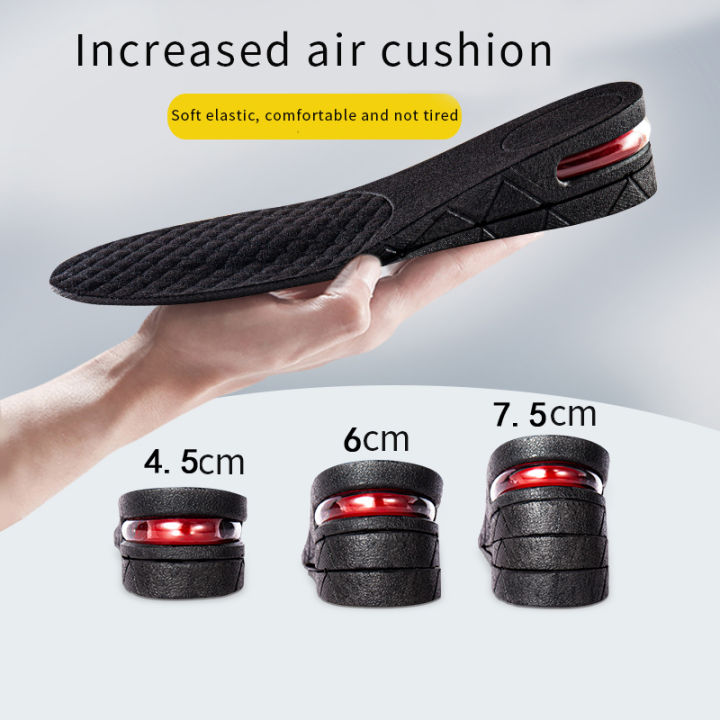 5-9cm Invisible Height Increase Insole Cushion Height Lift Adjustable Cut Shoe Heel Insert ...