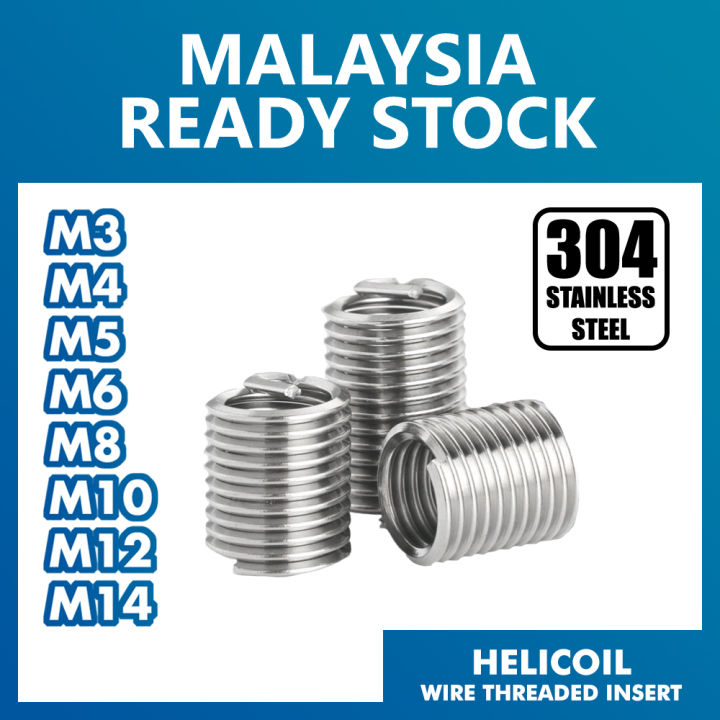 Helicoil M3 M4 M5 M6 M8 M10 M12 M14 | 304 Stainless Steel | Thread ...