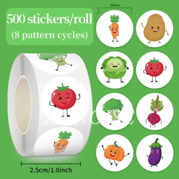 KUNOISE Cute Vegetable Stickers for Kids - Fun and Educational Reward ...