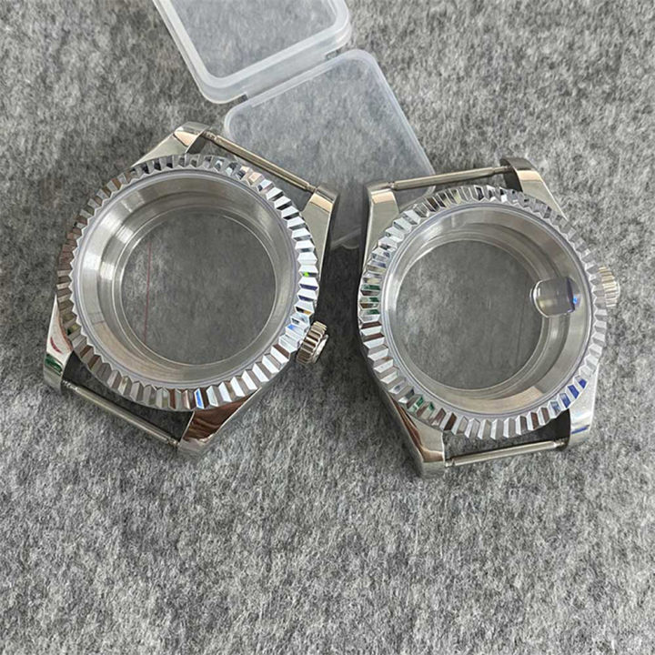 39MM Transparent Bottom Sapphire Glass Stainless Steel Watch Case for ...