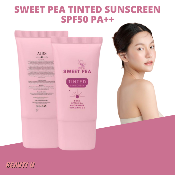 NEW Sweet Pea Tinted Sunscreen SPF50++ With Niacinamide 70g | Lazada PH