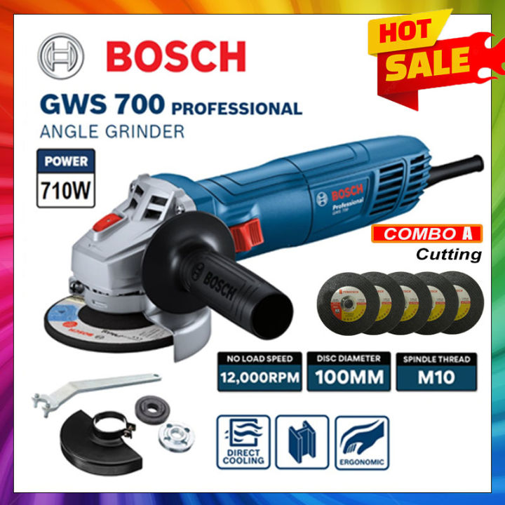 BOSCH GWS 700 PROFESSIONAL ANGLE GRINDER GWS700 710W | Lazada BOSCH GWS 700 PROFESSIONAL ANGLE GRINDER GWS700 710W | Lazada