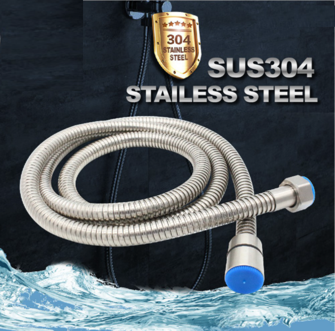 Stainless Steel Bathroom Flexible Shower Hose Bath Shower Hose Pipe ...