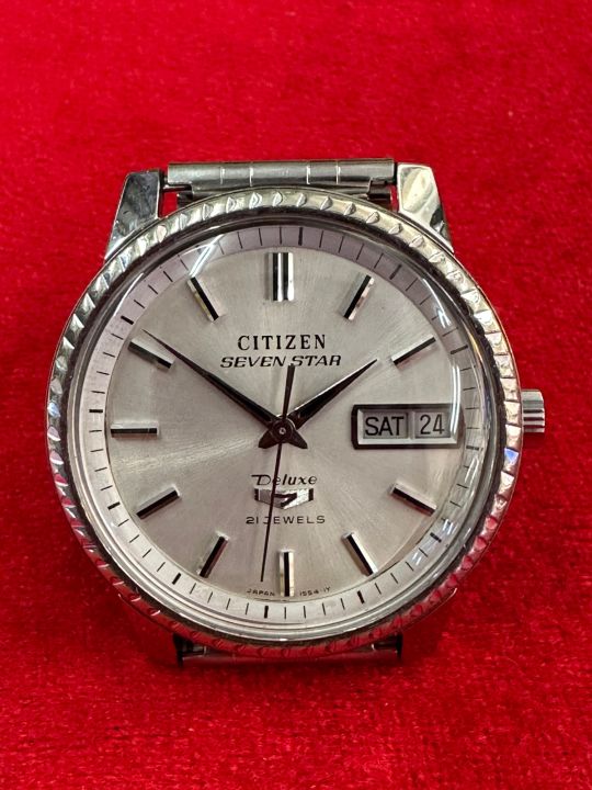 นาฬิกาวินเทจ CITIZEN SEVEN STAR Deluxe 21 JEWELS Automatic ตัวเรือนสแตนเลส นาฬิกาผู้ชาย นาฬิกา ...