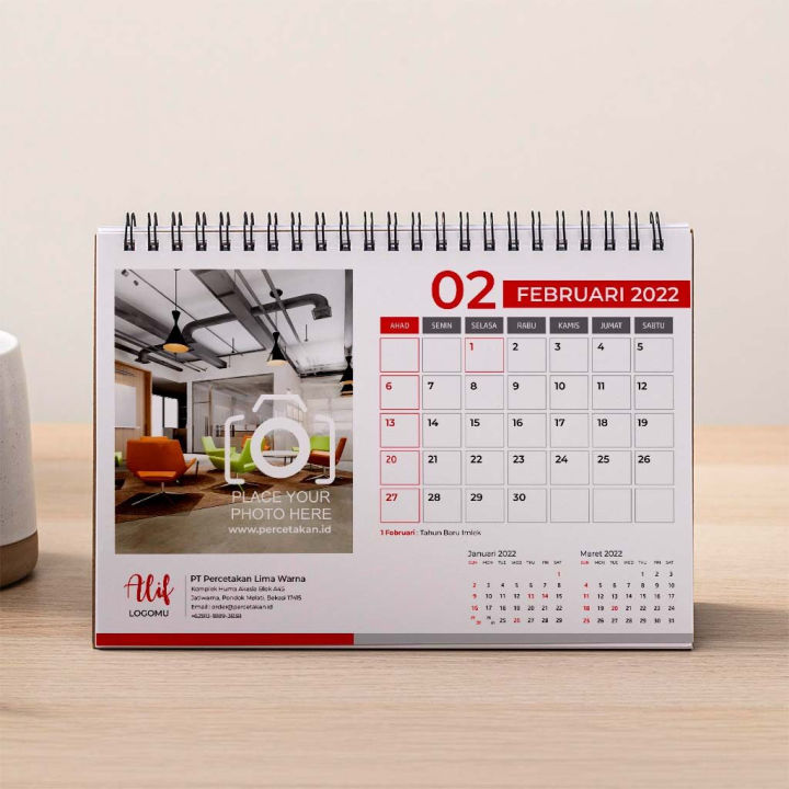kalender meja 2025 custom satuan bisa pakai logo dan gambar sendiri ...