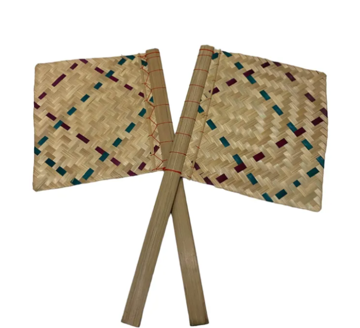 2Pcs Kipas Tangan Anyaman Bambu / Kipas Sate / Kipas bakaran | Lazada ...